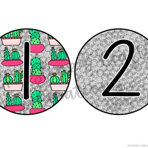 Cactus Table and Cubby Numbers - Etsy
