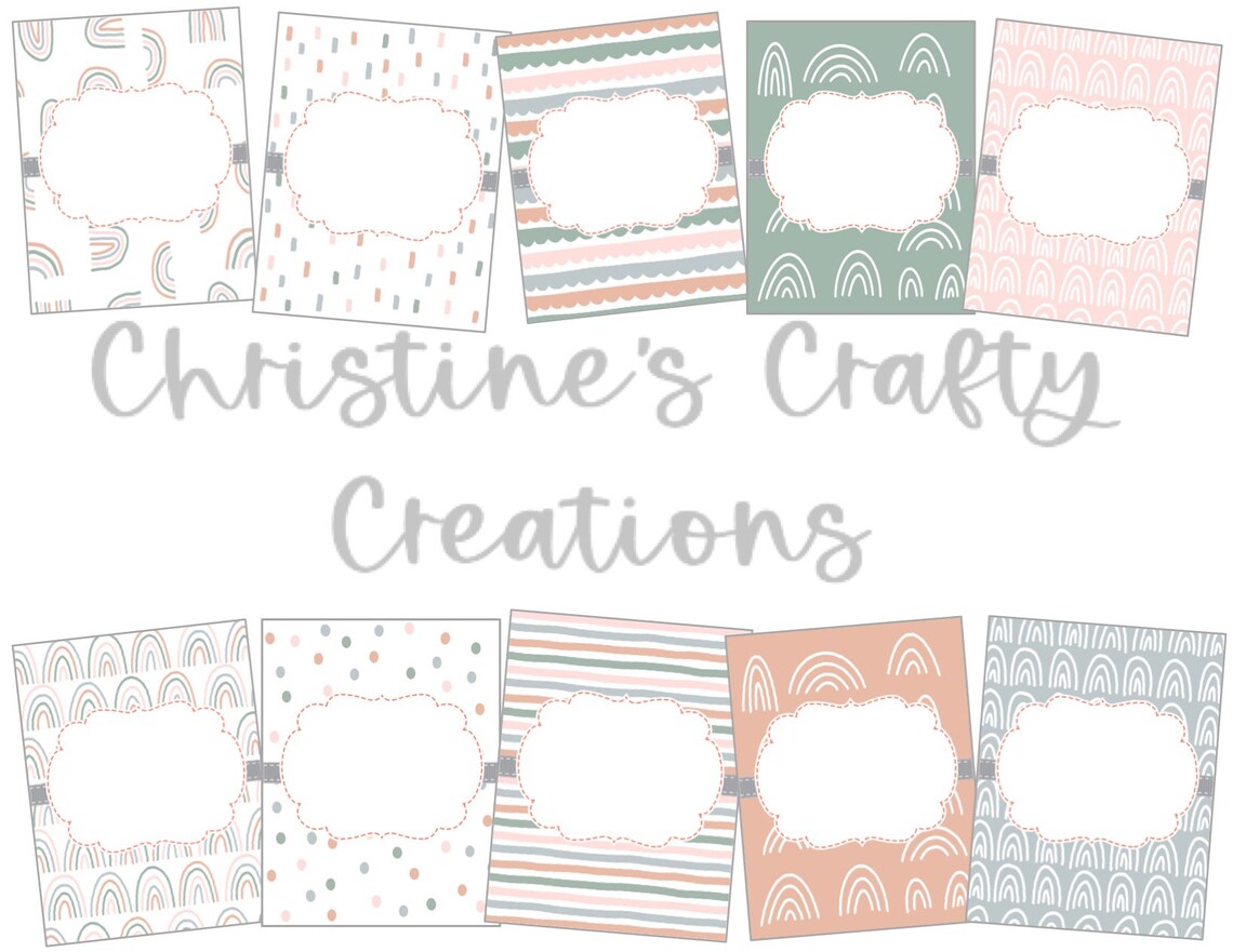 BOHO Binder Covers and Spines - Etsy