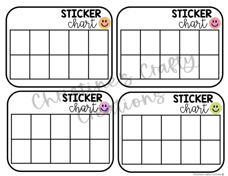 Groovy Leopard and Dalmatian Sticker Charts L Editable - Etsy