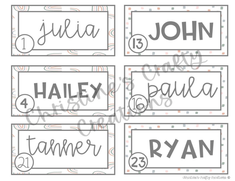 BOHO Birthday Chart L Editable - Etsy