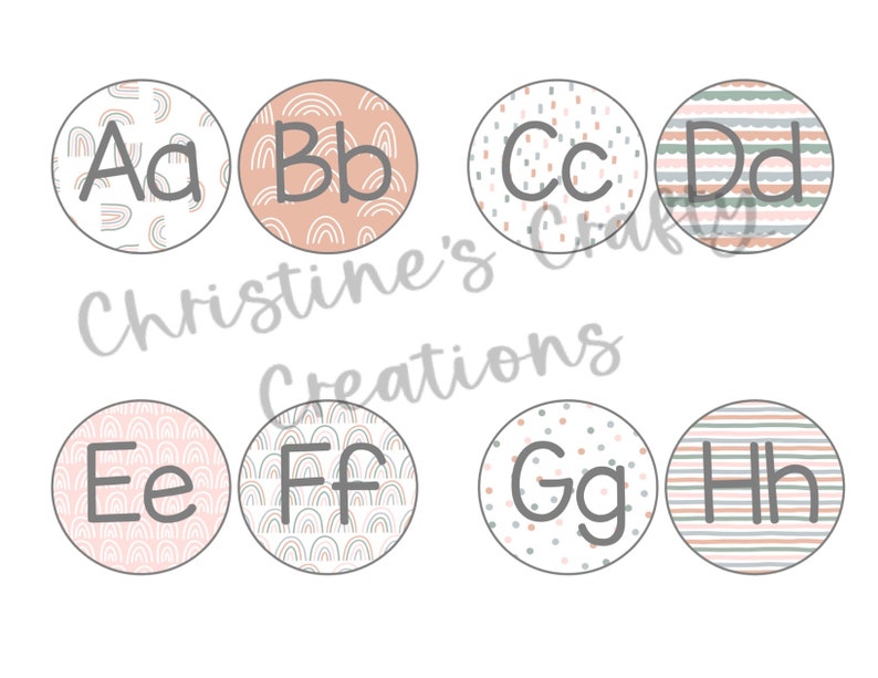 BOHO Word Wall Letters - Etsy