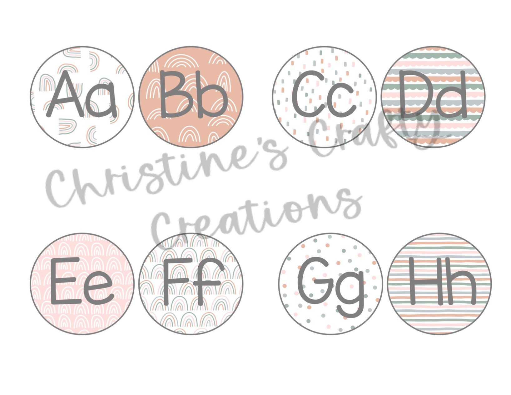 BOHO Word Wall Letters - Etsy