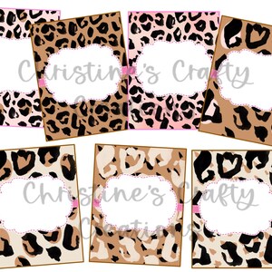 Leopard Binder Covers and Spines L Editable - Etsy