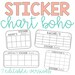 BOHO Sticker Charts L Editable - Etsy