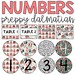 Preppy Dalmatian Table and Cubby Numbers - Etsy