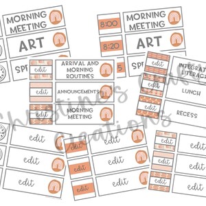 Rustic Boho Daily Schedule L Editable - Etsy
