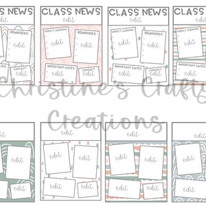 BOHO Editable Newsletters - Etsy