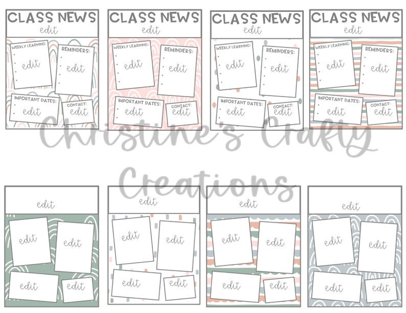 BOHO Editable Newsletters - Etsy