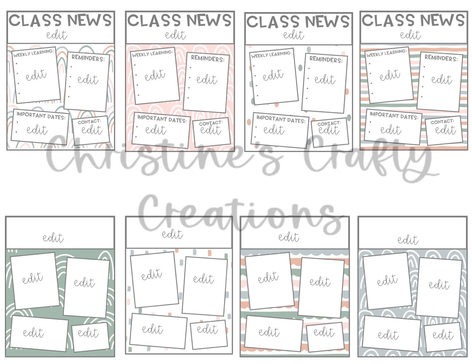 BOHO Editable Newsletters - Etsy