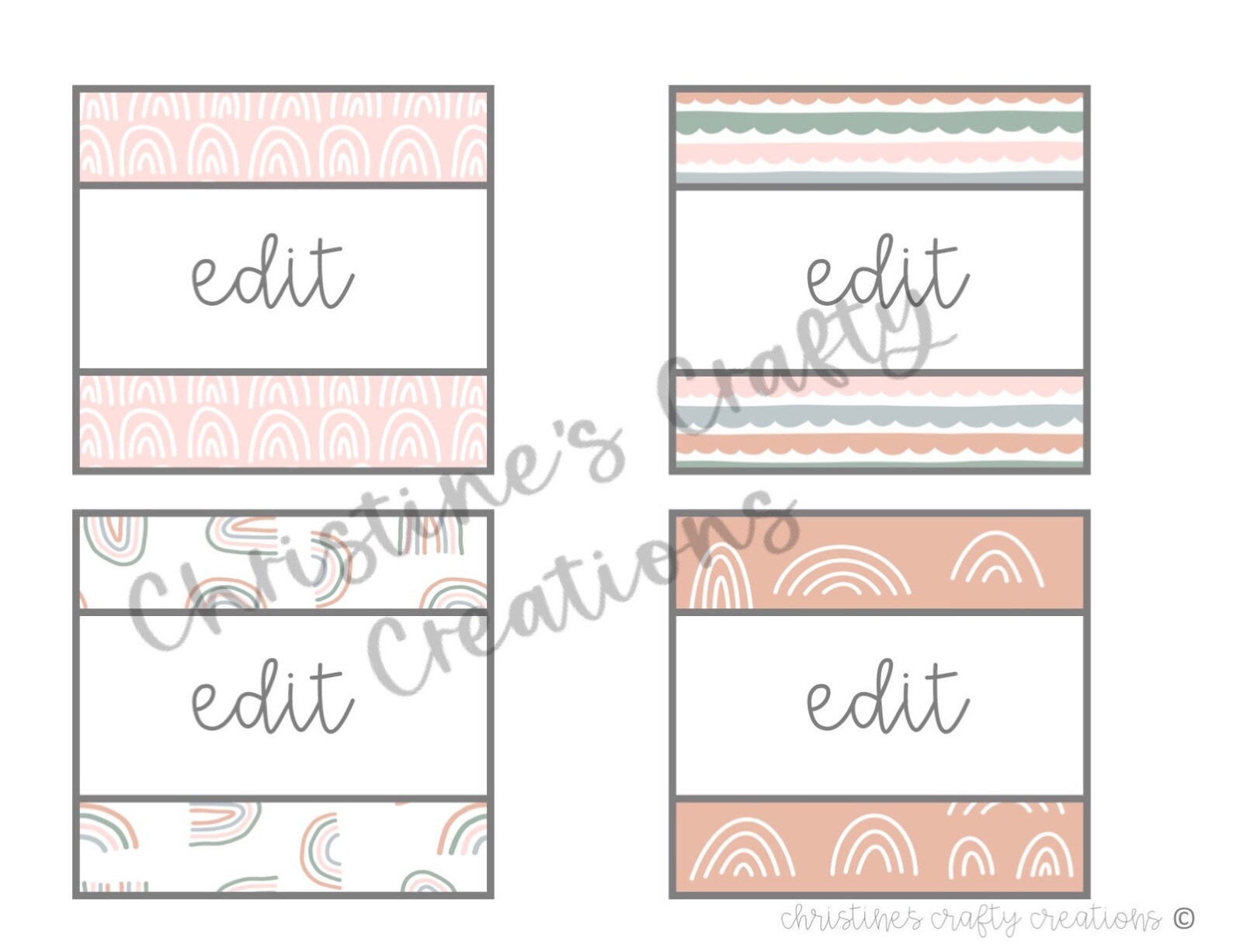 BOHO Welcome Sign L Editable - Etsy