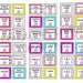 Bright Rainbow Boho Supply Labels L Editable - Etsy