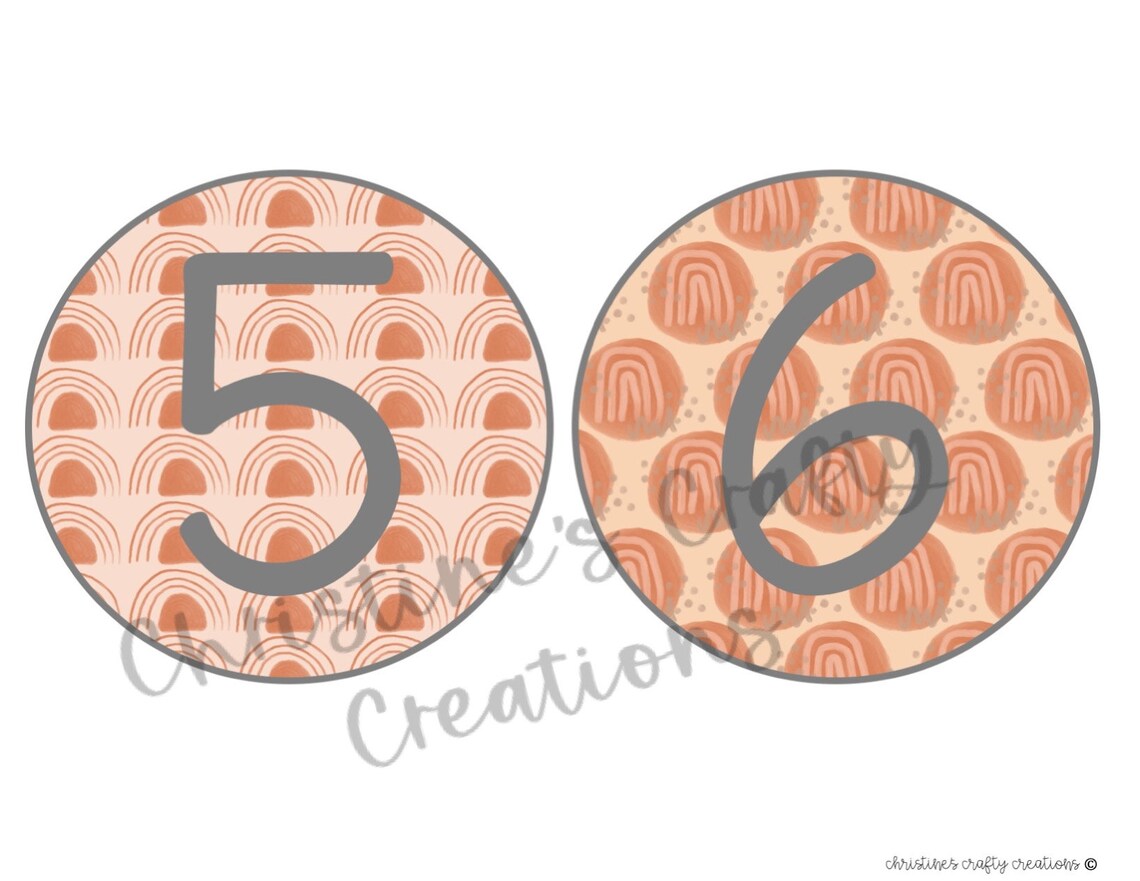 Rustic Boho Table and Cubby Numbers - Etsy