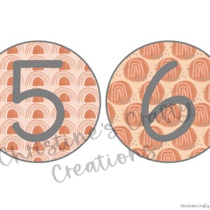 Rustic Boho Table and Cubby Numbers - Etsy