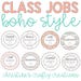BOHO Classroom Jobs L Editable - Etsy
