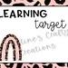 Leopard Learning Target Posters L Editable - Etsy