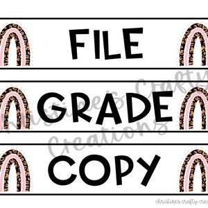 Leopard 10 Drawer Labels L Editable - Etsy