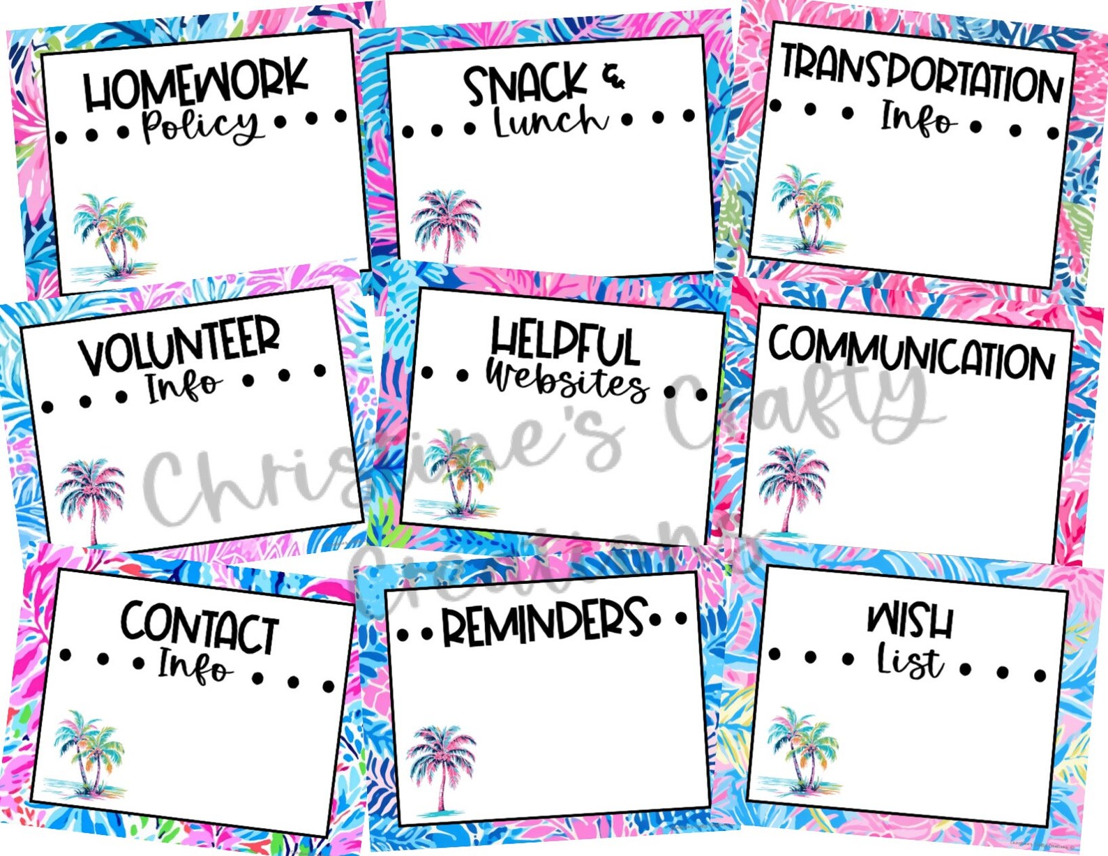 Preppy and Tropical Meet the Teacher Powerpoint L Editable - Etsy