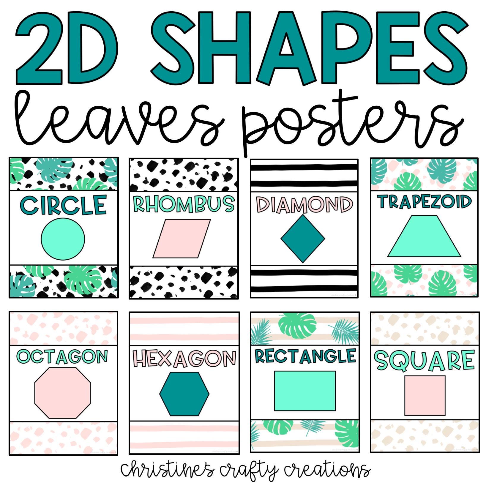 Tropical Leaves 2D Shape Posters - Etsy
