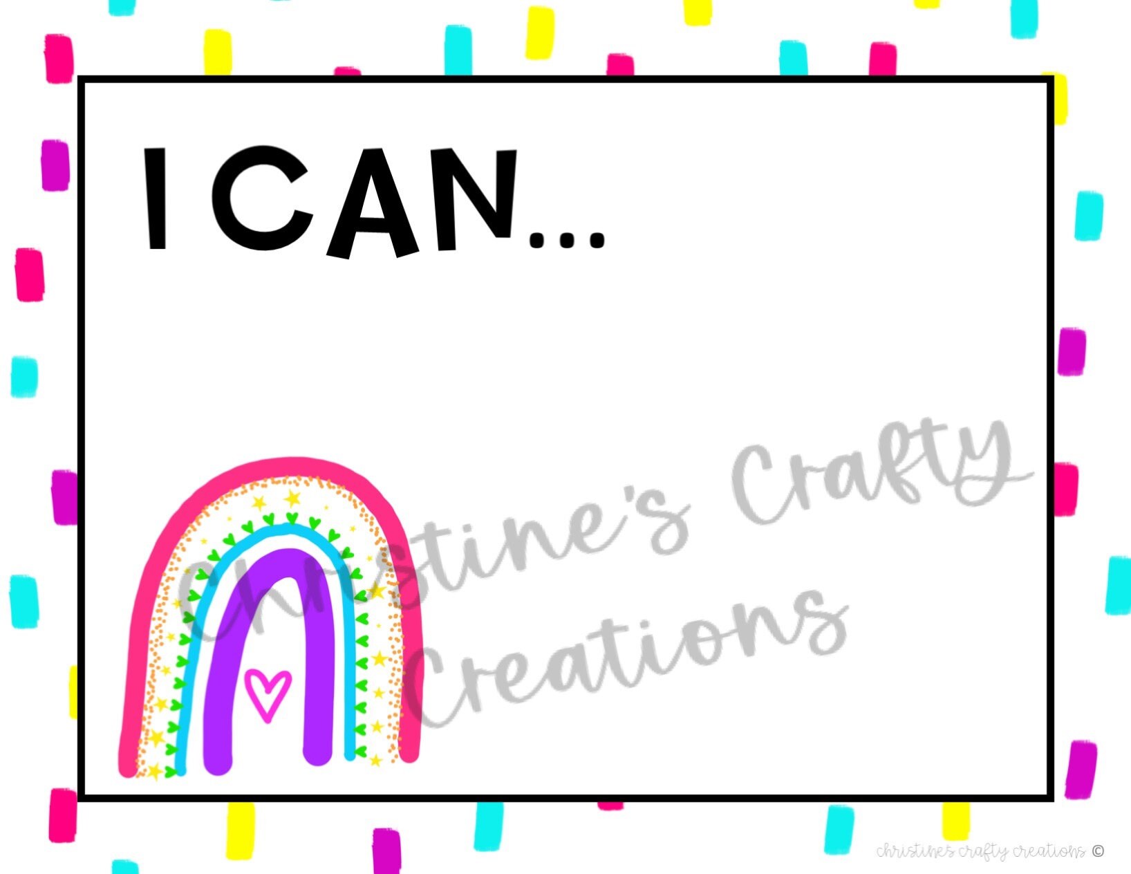 Bright Rainbow Boho Learning Targets Posters L Editable - Etsy