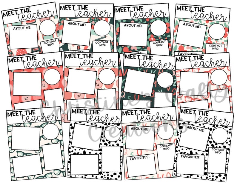 Preppy Dalmatian Meet the Teacher Page L Editable - Etsy