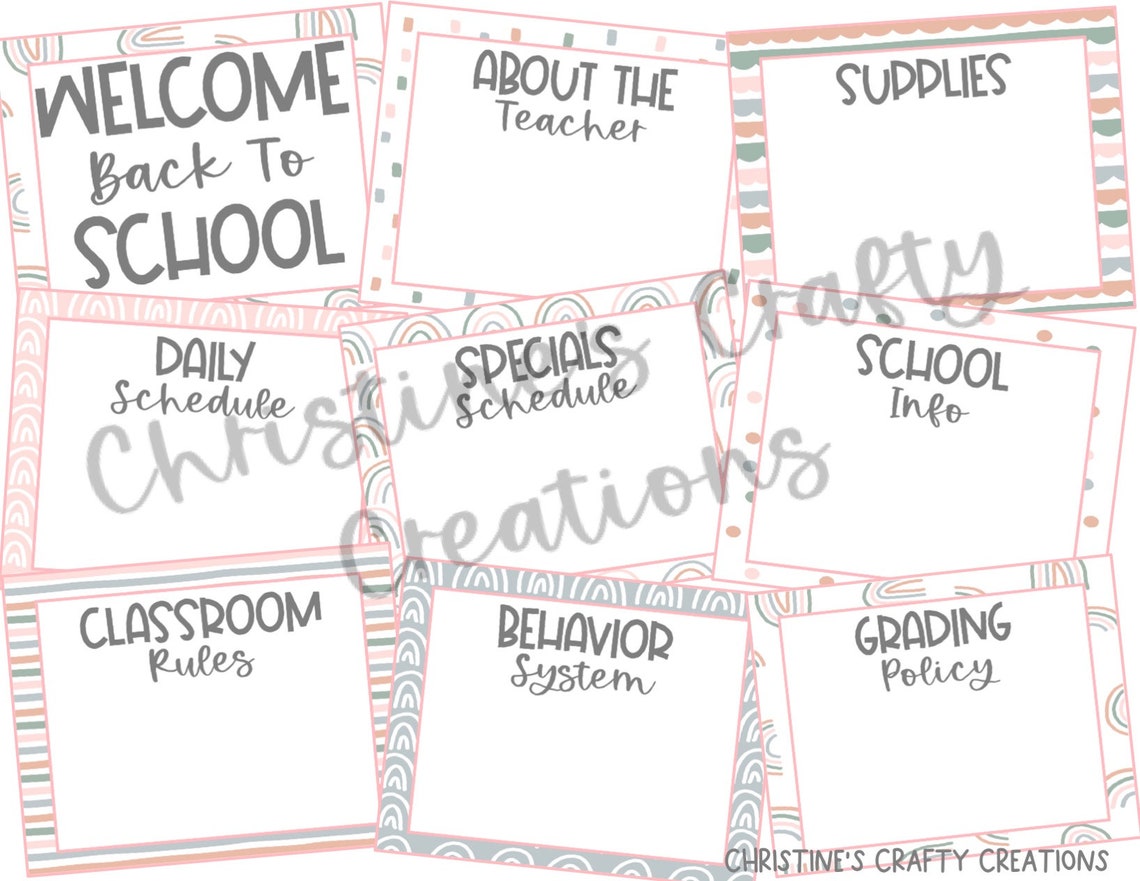 BOHO Meet the Teacher Powerpoint L Editable - Etsy