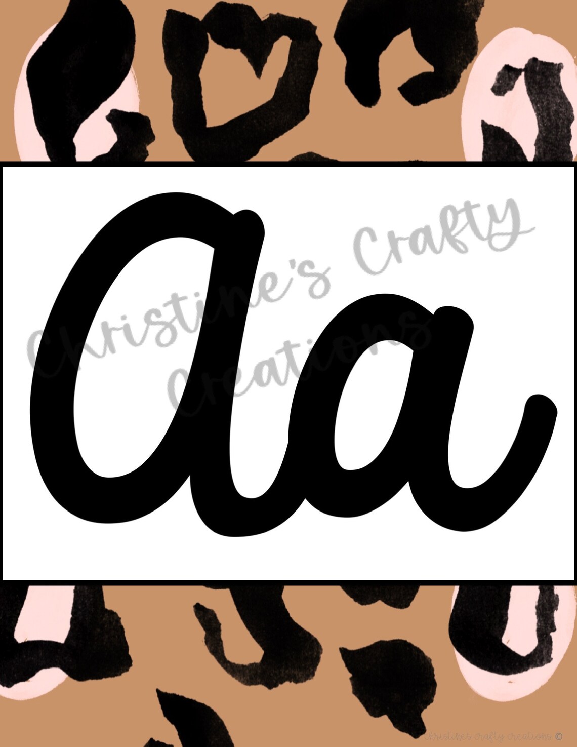 Leopard Alphabet Posters - Etsy