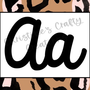 Leopard Alphabet Posters - Etsy