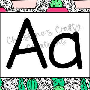 Cactus Alphabet Posters - Etsy