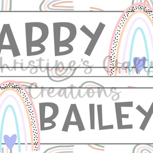 BOHO Name Tags L Editable - Etsy