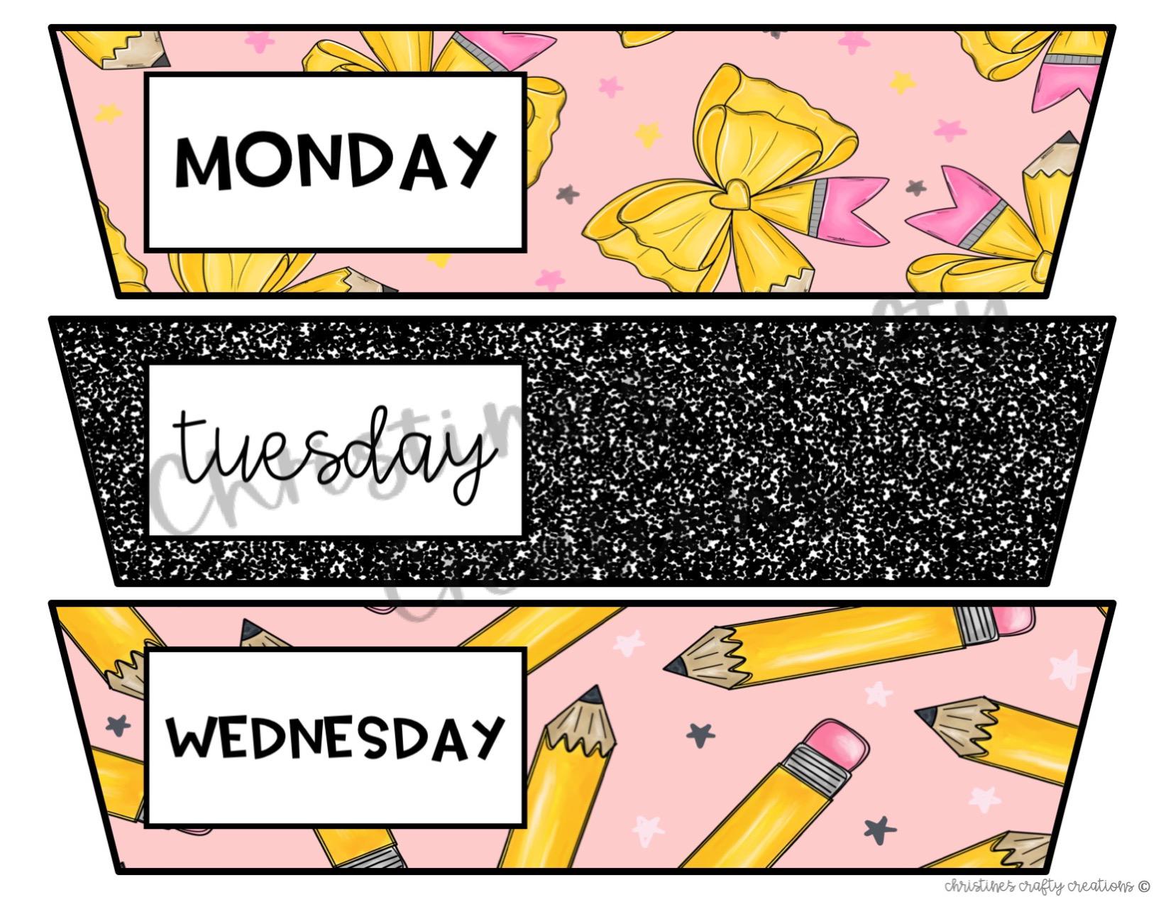 Coquette Bows and Pencils 12 Drawer Labels L Editable - Etsy