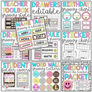 Groovy Leopard and Dalmatian Classroom Decor Bundle - Etsy