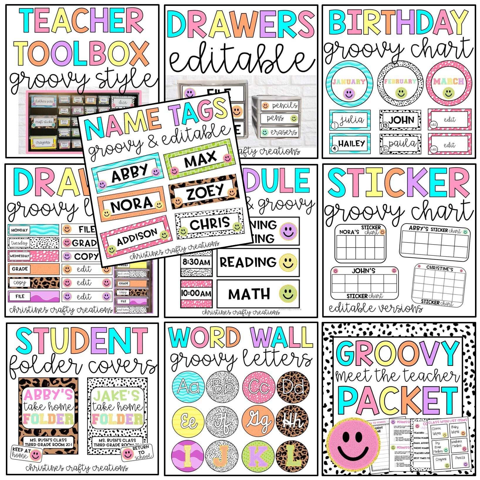 Groovy Leopard and Dalmatian Classroom Decor Bundle - Etsy