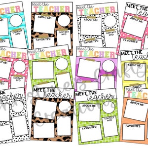 Groovy Leopard and Dalmatian Meet the Teacher Page L Editable - Etsy