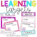 Bright Rainbow Boho Learning Targets Posters L Editable - Etsy
