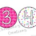 Bright Rainbow Boho Table and Cubby Numbers - Etsy