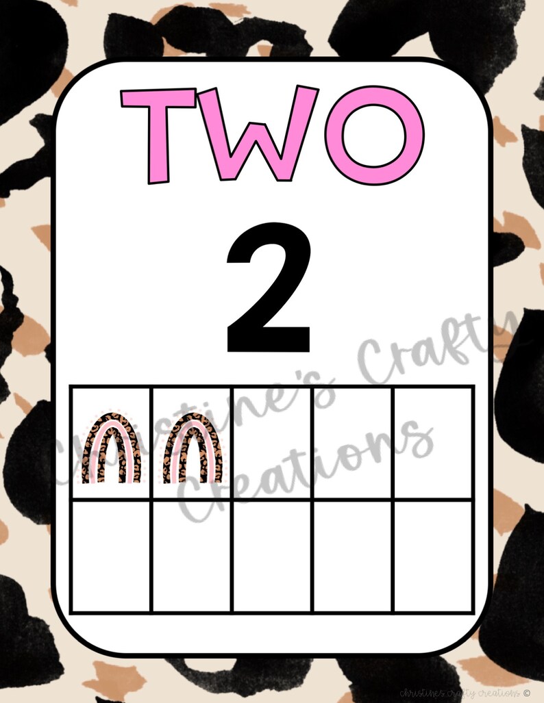 Leopard Number Posters 0-20 - Etsy