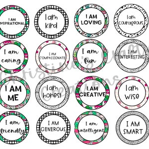 Cactus Affirmation Circles L Affirmation Mirror - Etsy