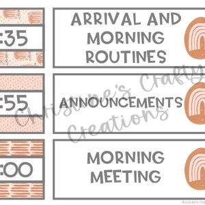 Rustic Boho Daily Schedule L Editable - Etsy