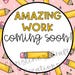 Coquette Bows and Pencils Amazing Work Coming Soon Posters - Etsy