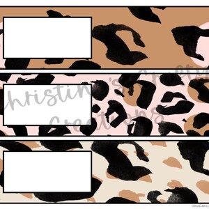 Leopard 12 Drawer Labels L Editable - Etsy