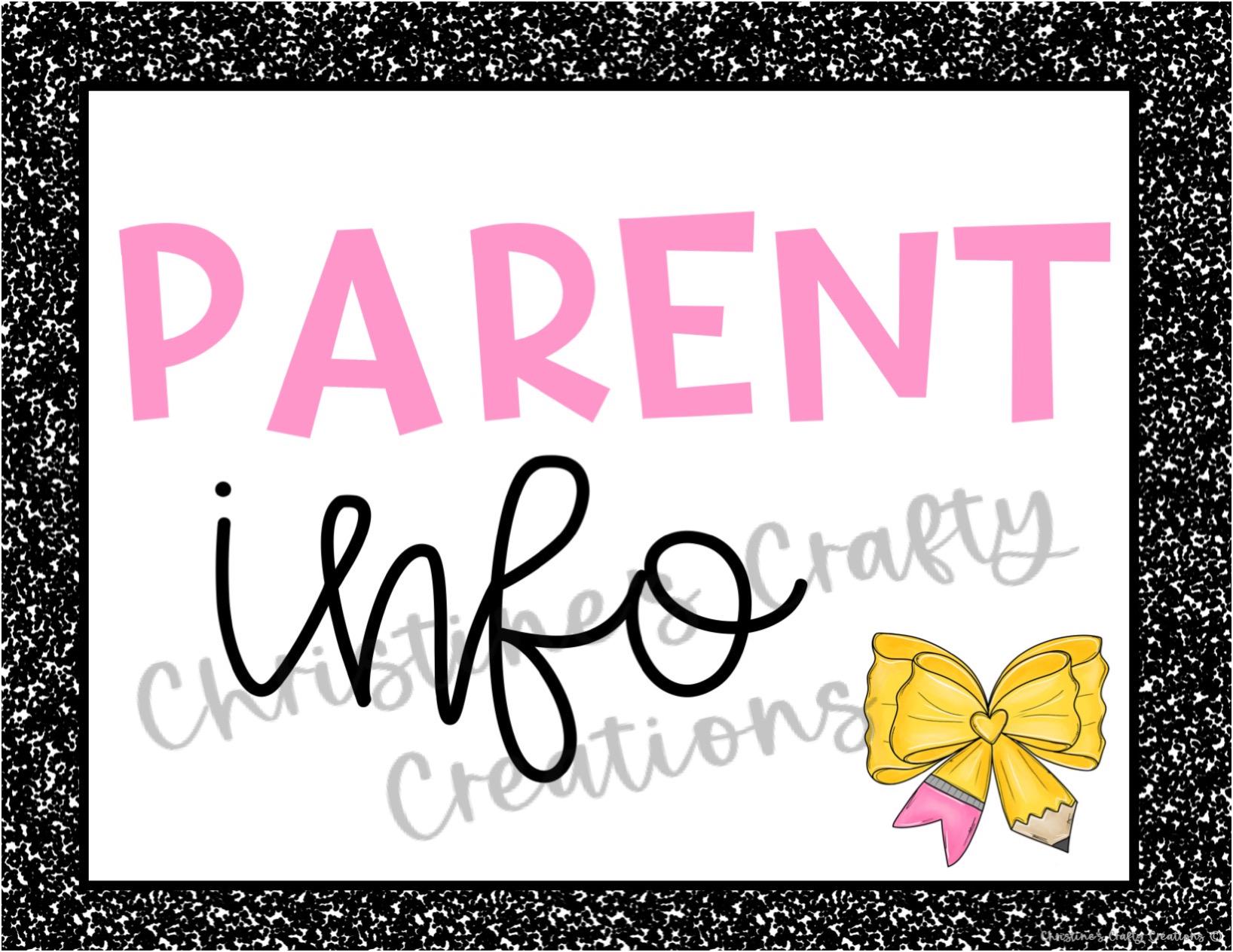 Coquette Bows and Pencils Meet the Teacher Packet L Editable Materials ...