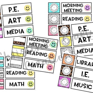 Groovy Leopard and Dalmatian Daily Schedule L Editable - Etsy