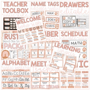 Rustic Boho Classroom Decor Bundle - Etsy