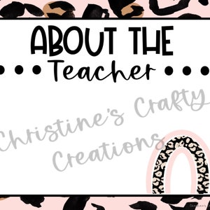 Leopard Meet the Teacher Powerpoint L Editable Slides - Etsy