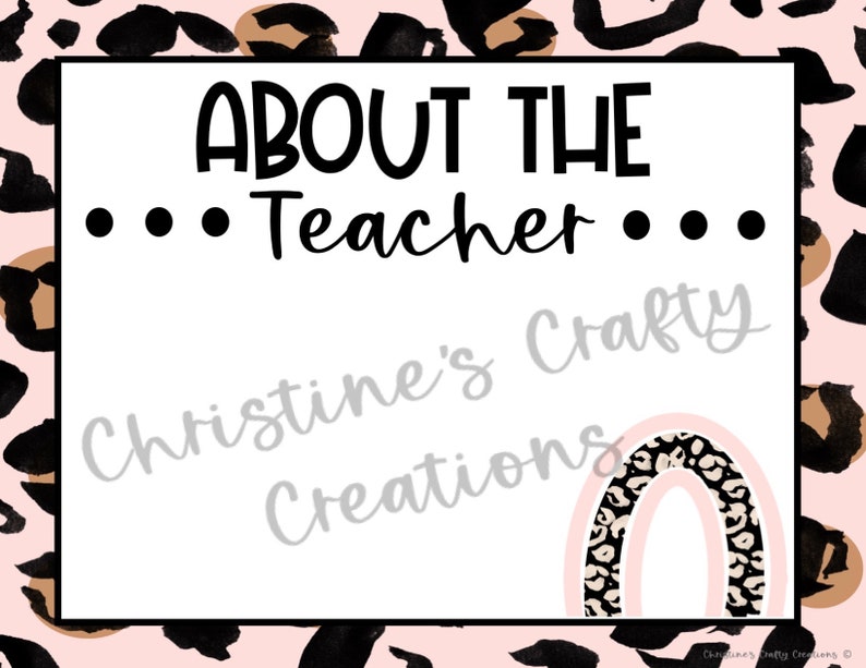 Leopard Meet the Teacher Powerpoint L Editable Slides - Etsy