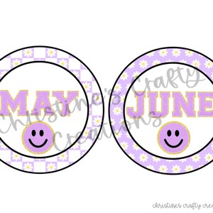 Retro Daisy Birthday Chart L Editable - Etsy