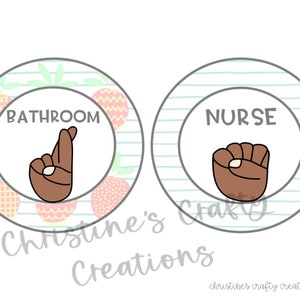 Pineapple Hand Signals L Multicultural and Editable - Etsy