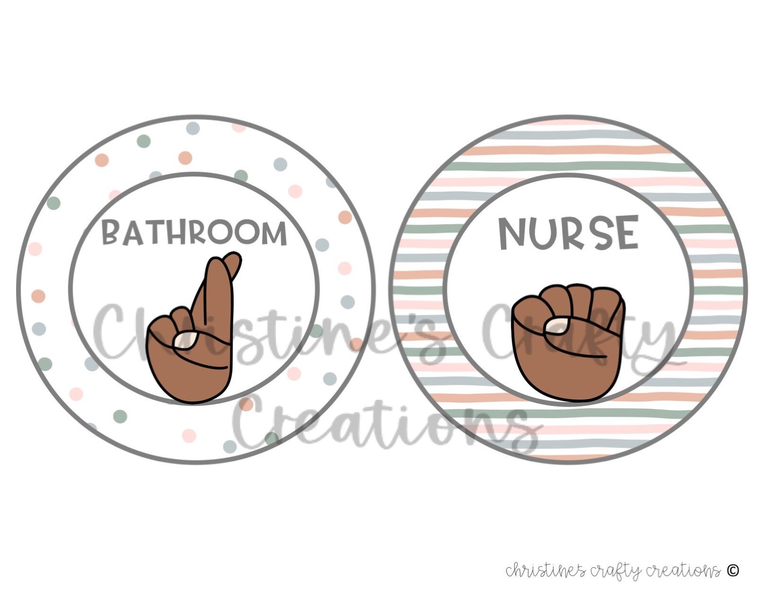 BOHO Hand Signal Posters L Multicultural and Editable - Etsy