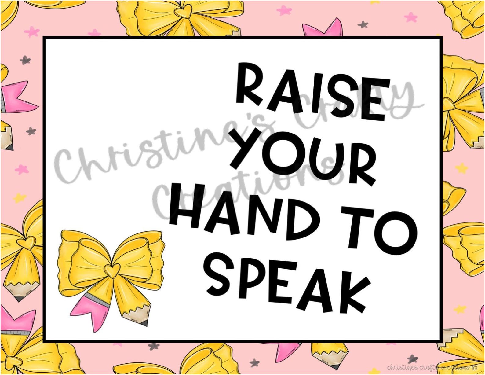 Coquette Bows and Pencils Rules Posters L Editable - Etsy