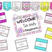 Bright Rainbow Boho Welcome Sign L Editable Door Name Labels L Bulletin ...